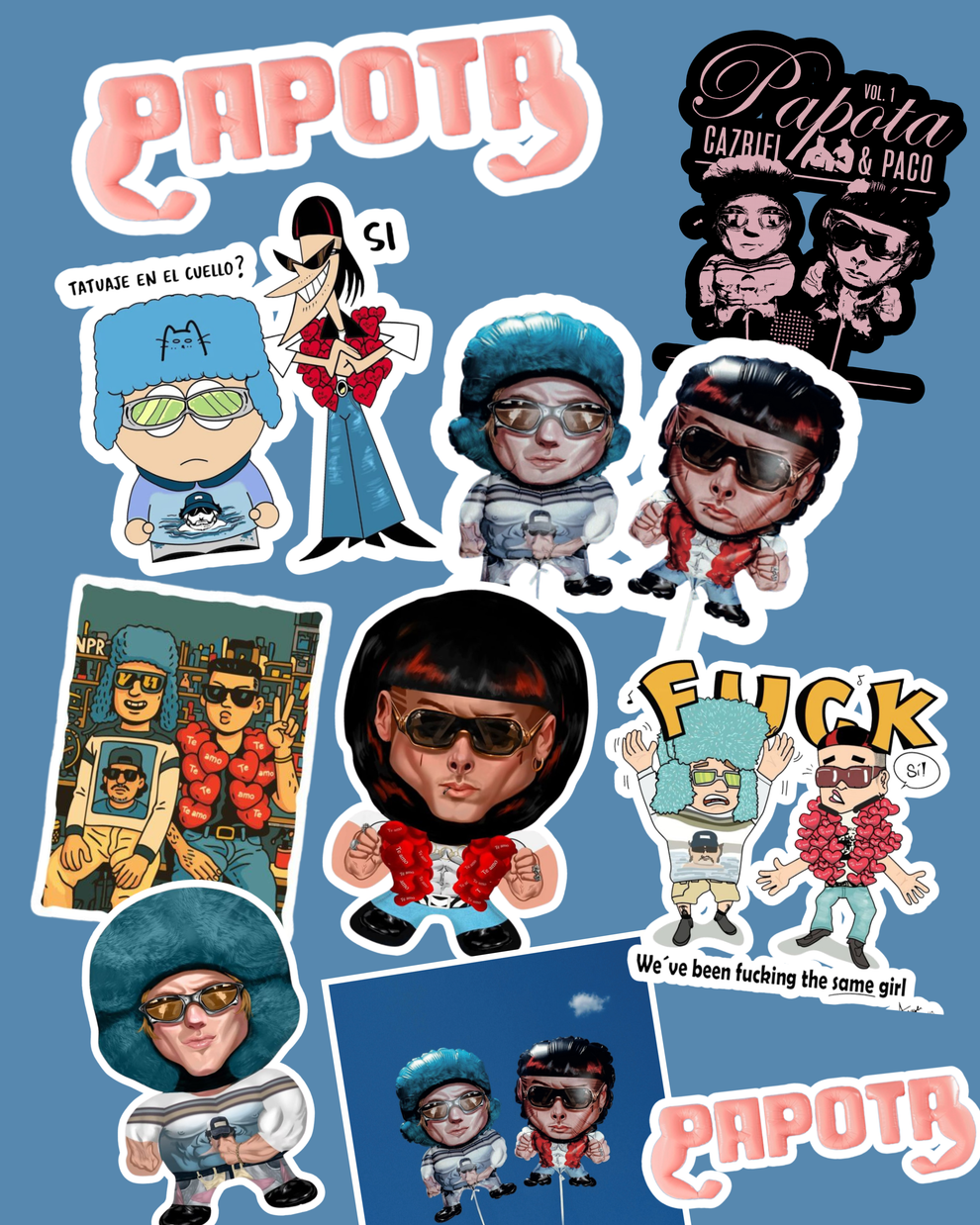 Stickers Papota Catriel y Paco – Bamtelas